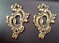2 Antique Brass French Keyhole Escutcheons Ornate Fancy Keyhole Escutc ...